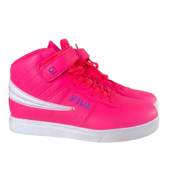 Fila | Shoes | Fila Vulc 3 2d Neon Pink High Tops White Trim Womens ...